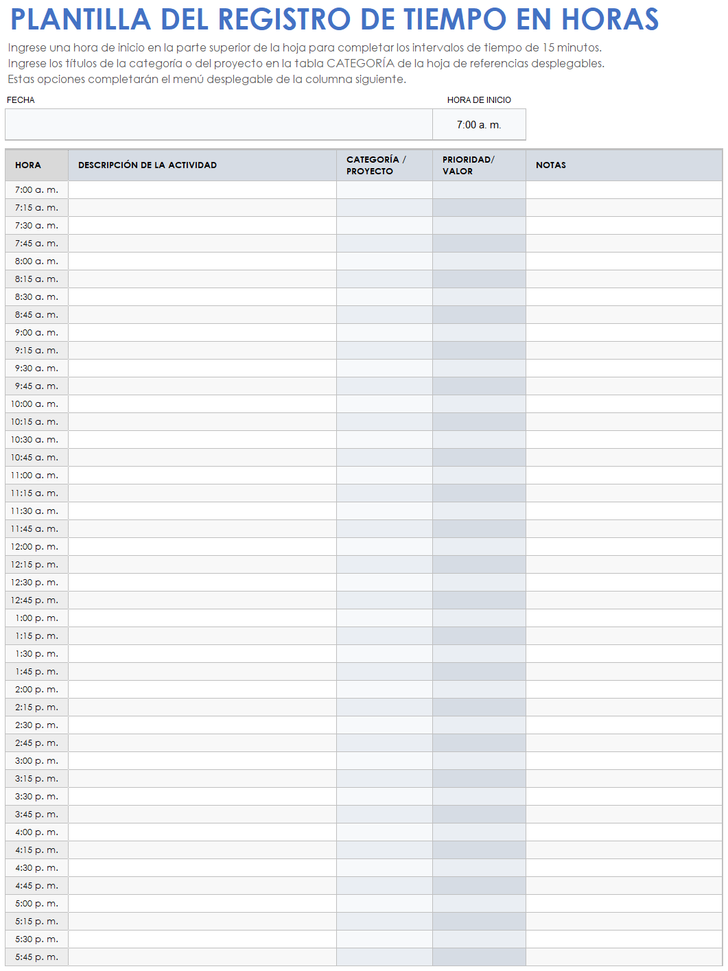 Plantillas y hojas de cálculo gratuitas de registro de tiempo | Smartsheet