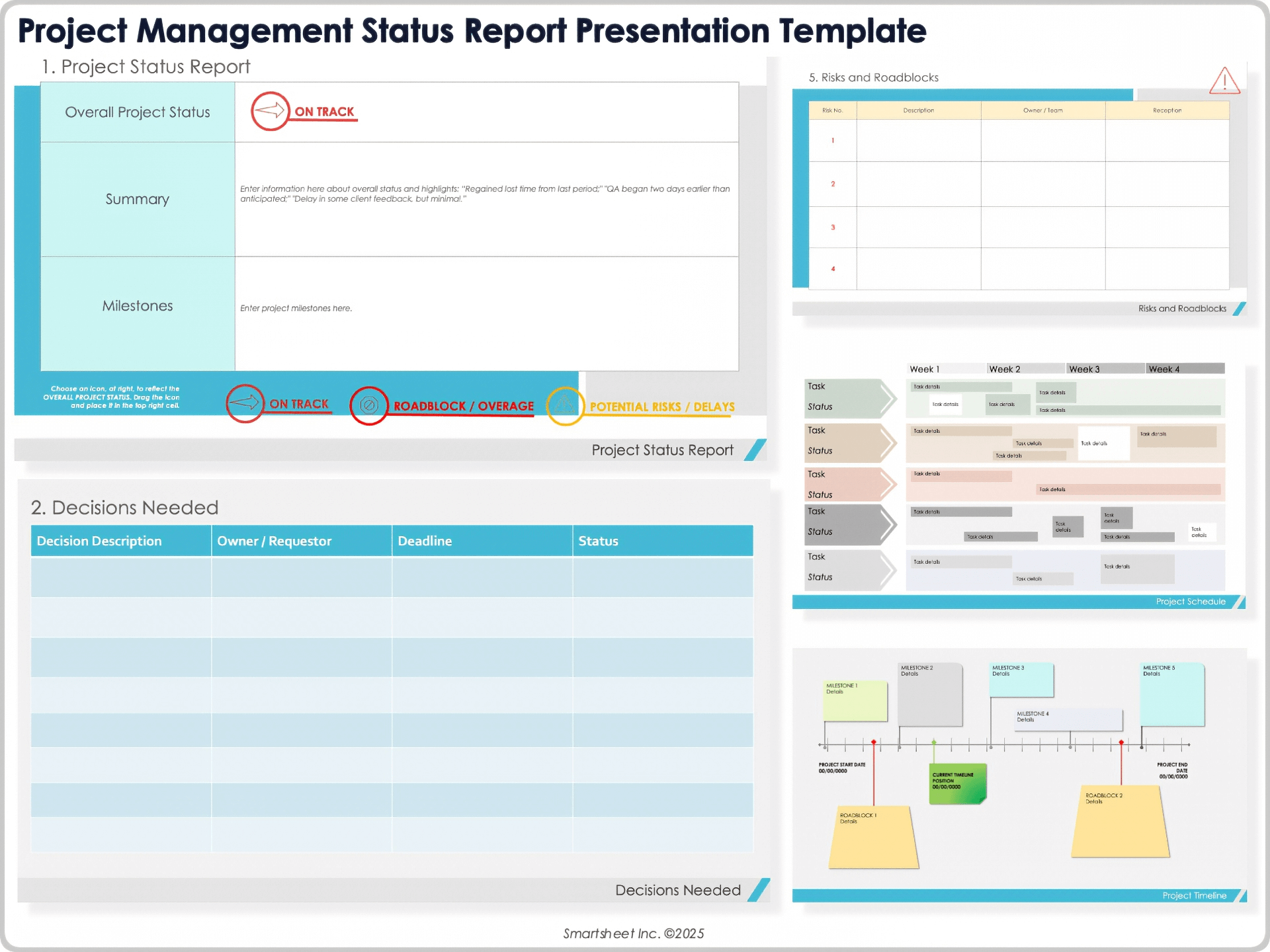 Plantillas de informe de estado de proyectos gratuitas