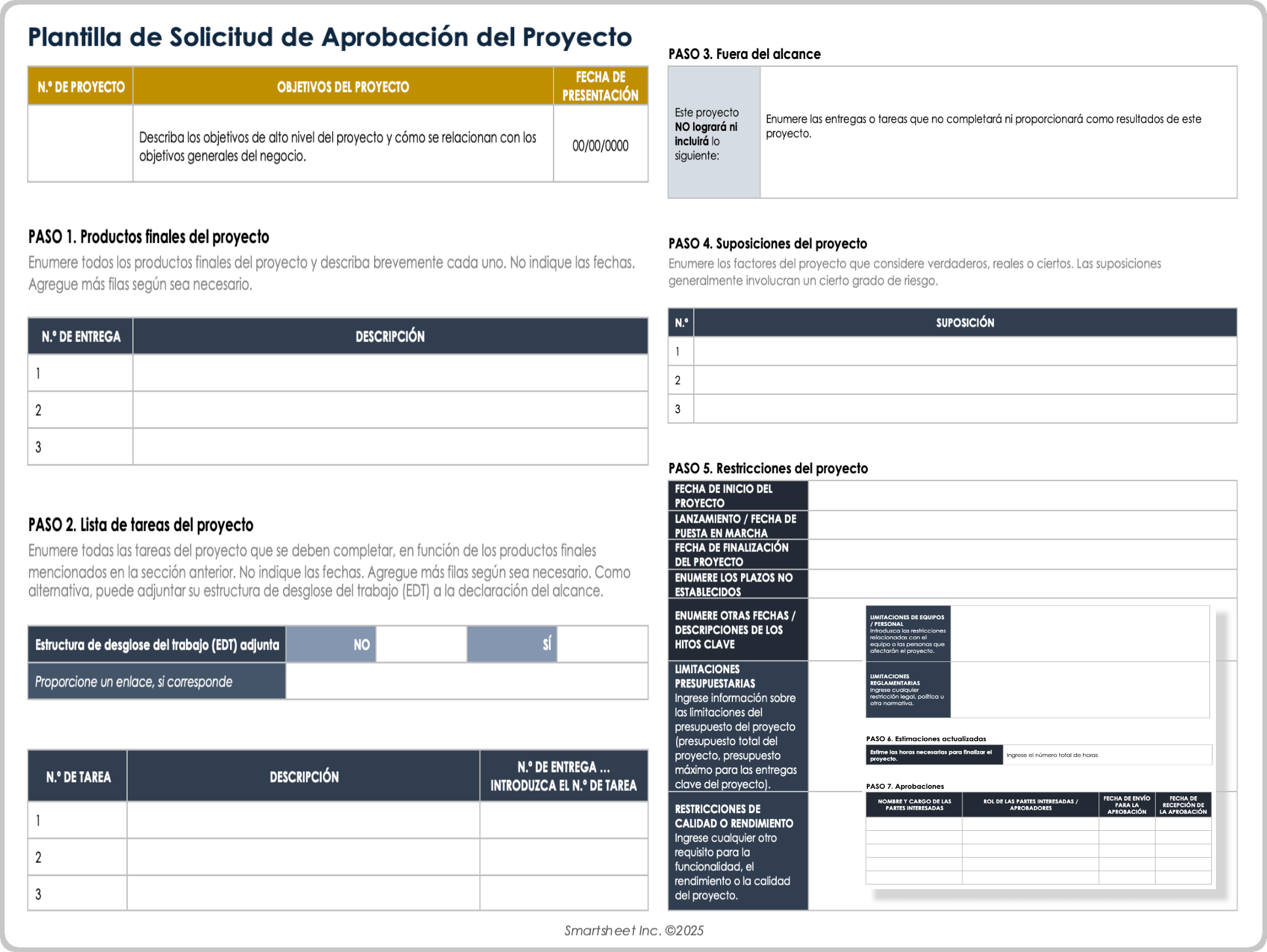 Plantillas y formularios gratuitos de aprobación de proyectos | Smartsheet