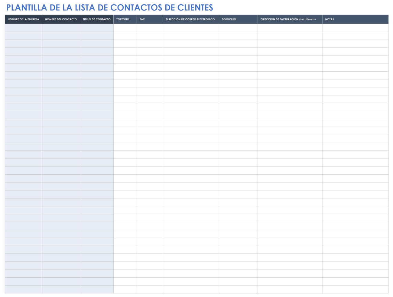 Plantillas gratuitas de listas de clientes y consumidores | Smartsheet