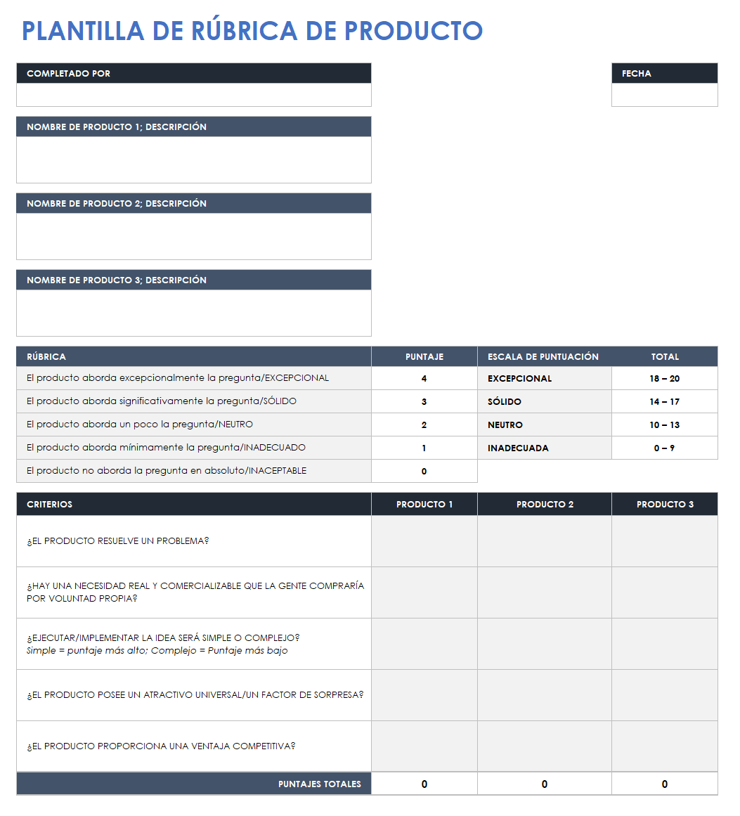 15 plantillas de rúbrica gratuitas | Smartsheet