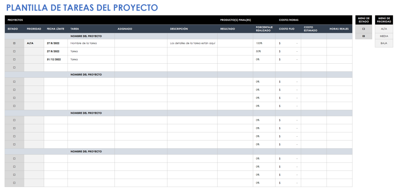 Plantillas gratuitas de seguimiento de proyectos | Smartsheet
