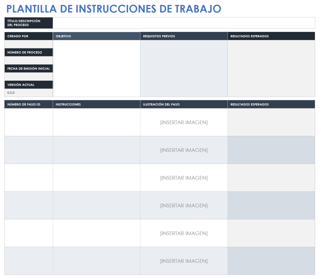 Plantillas gratuitas de instrucciones de trabajo | Smartsheet