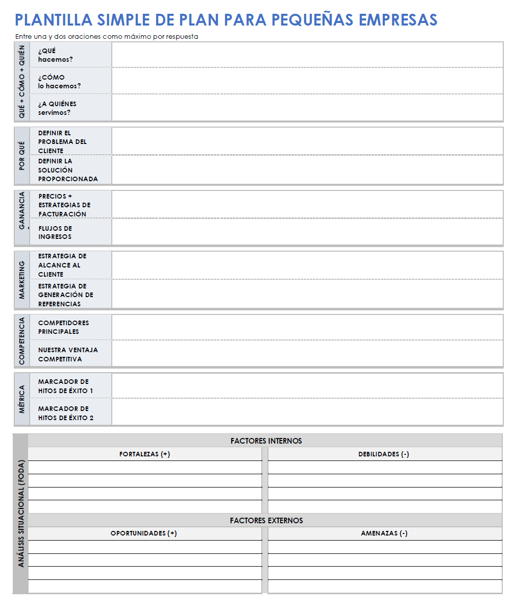 Plantillas gratuitas de plan de negocios en PDF | Smartsheet