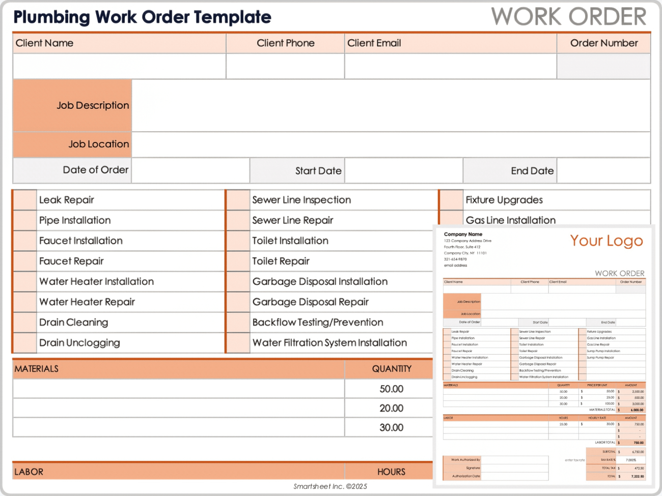Formularios y plantillas de orden de trabajo gratuitos: todos los ...