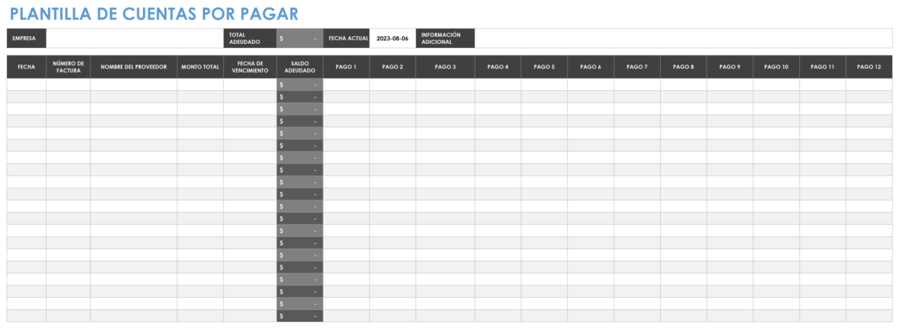 Plantillas de contabilidad gratuitas en Excel