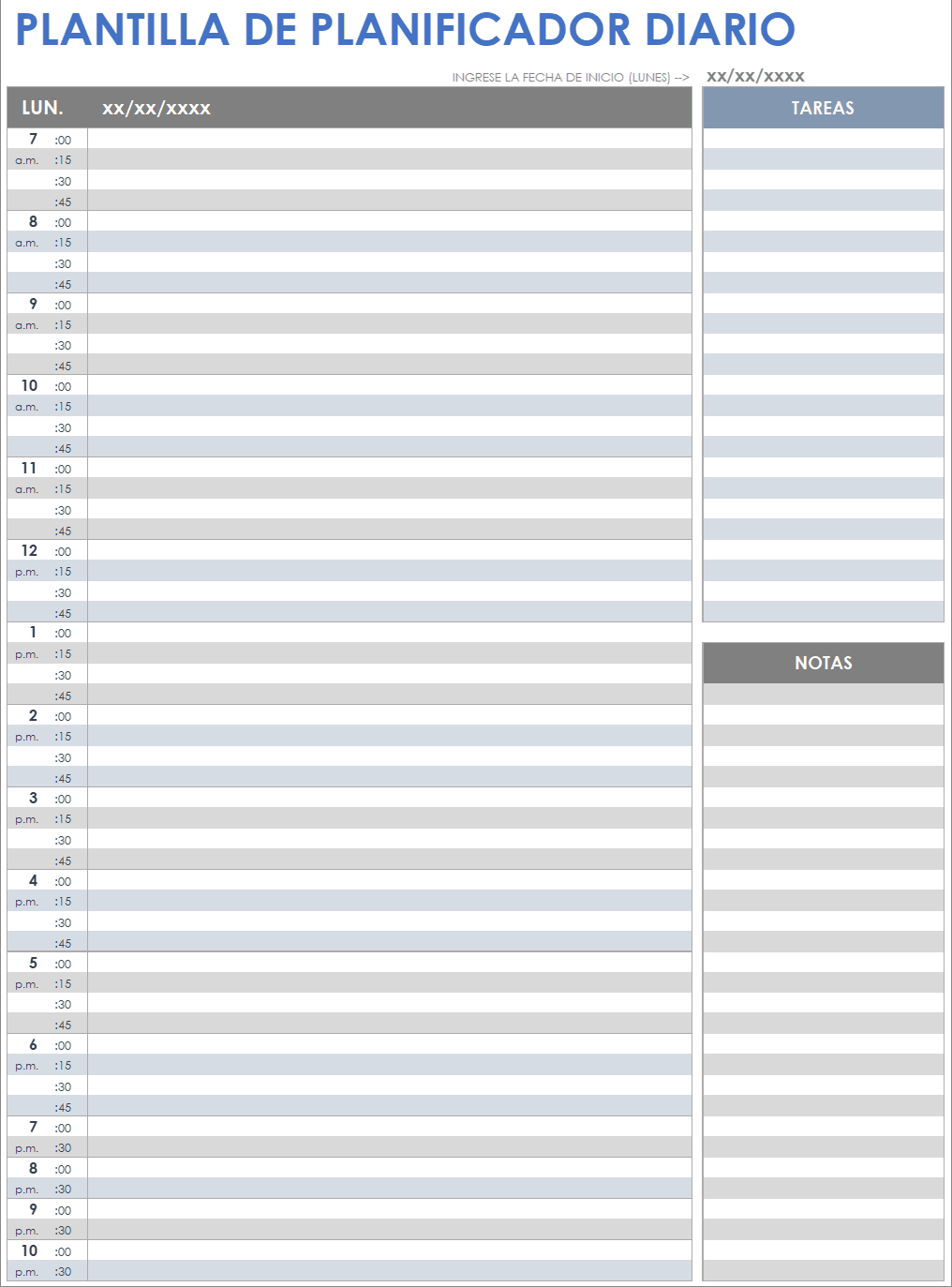 Plantillas de calendario diario gratuitas para imprimir | Smartsheet