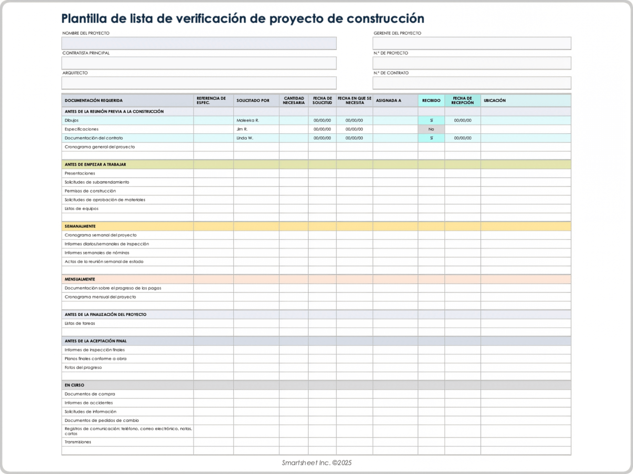 Plantillas de lista de verificación del proyecto | Smartsheet