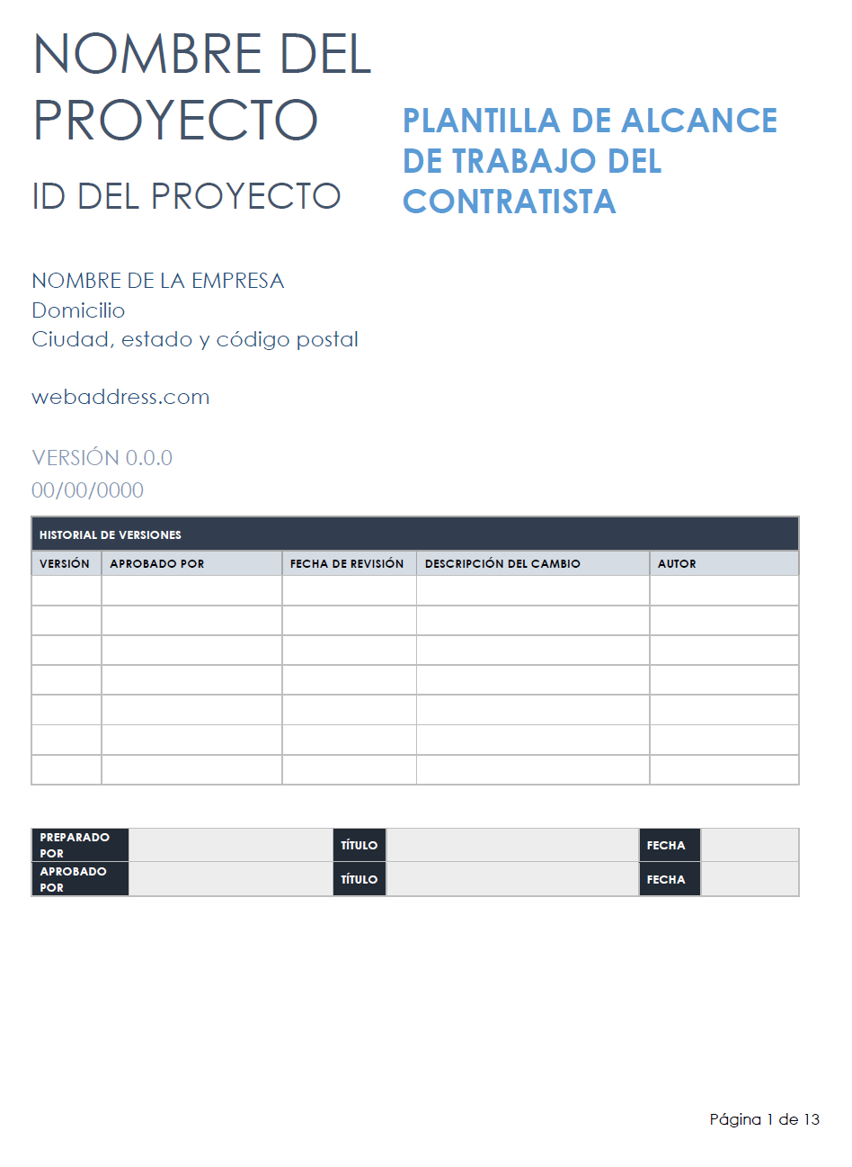 Plantillas gratuitas de alcance de trabajo | Smartsheet