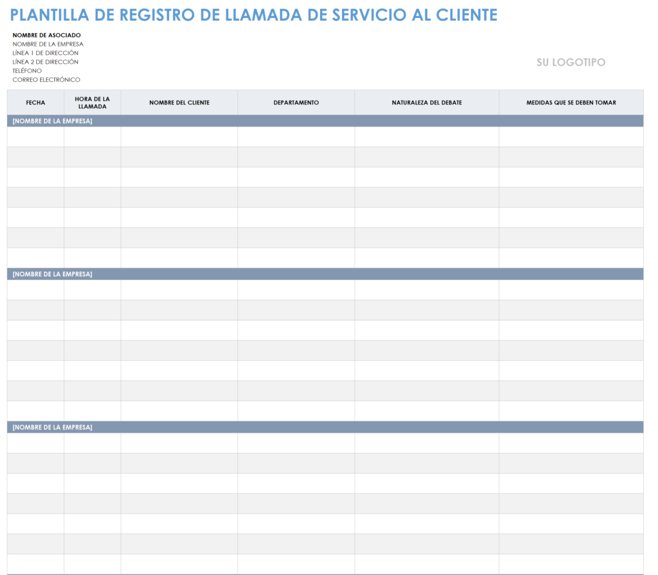 Plantillas gratuitas de registro de llamadas de clientes | Smartsheet