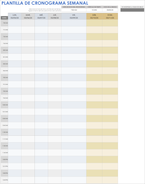Plantillas gratuitas de cronograma para Hojas de cálculo de Google ...