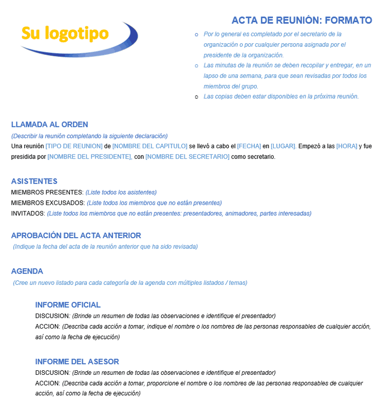 Plantillas de minutas para Microsoft Word gratis Smartsheet