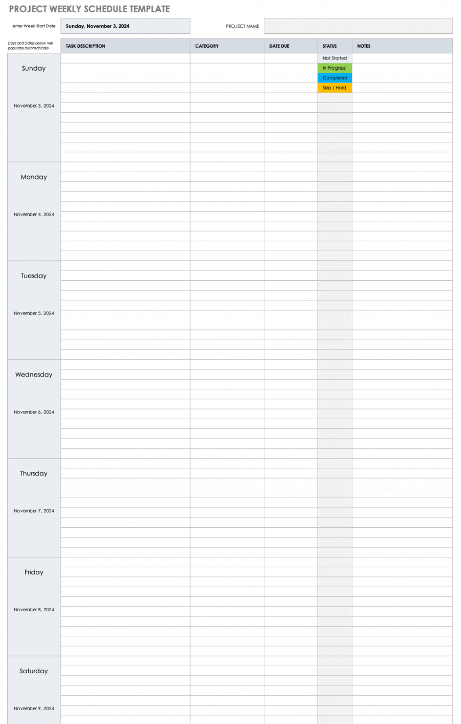 Plantillas gratuitas de cronogramas de proyectos | Smartsheet