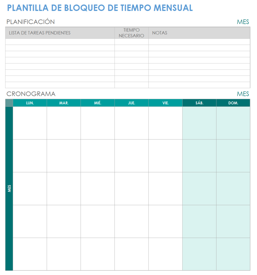 Plantillas gratuitas de bloque de tiempo | Smartsheet