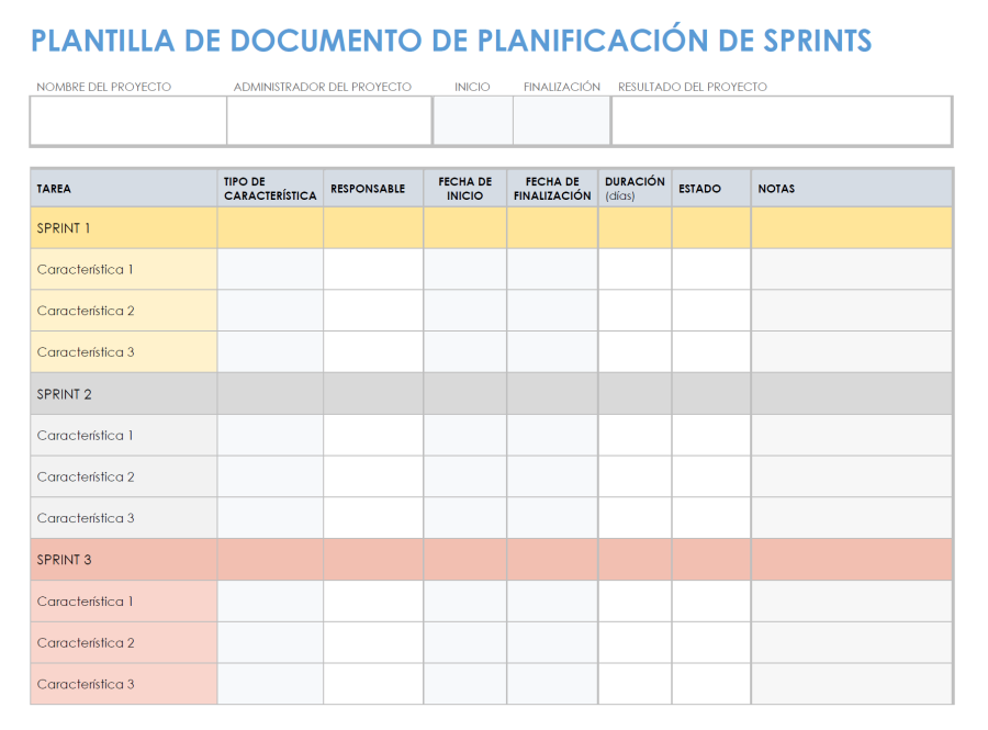 Plantillas gratuitas de planificación de sprints | Smartsheet