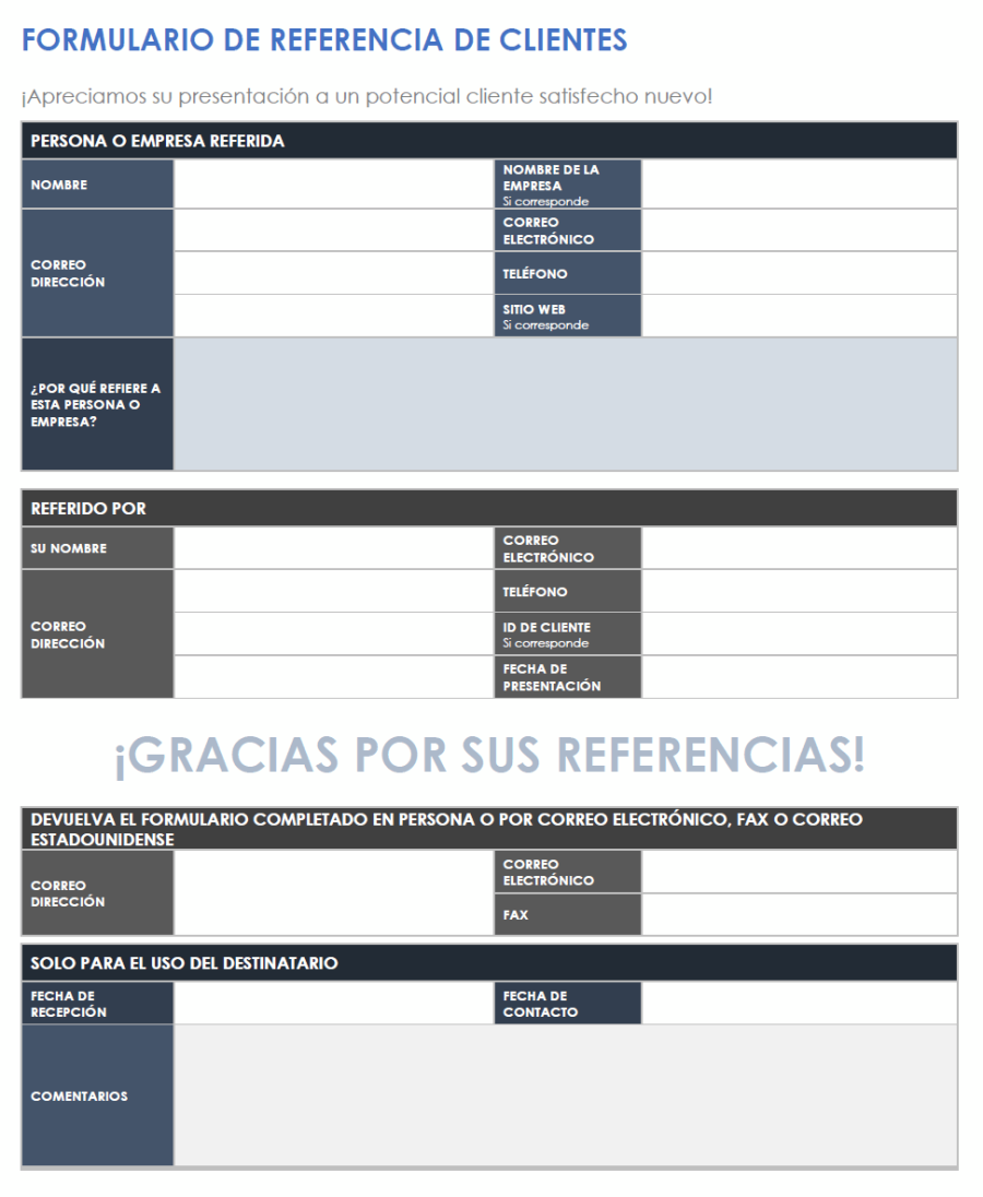 10 plantillas de referencias gratuitas | Smartsheet