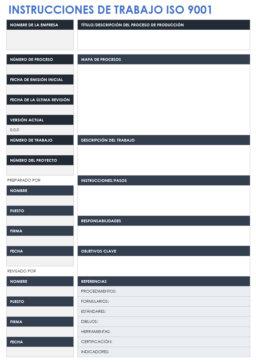 Plantillas gratuitas de instrucciones de trabajo | Smartsheet