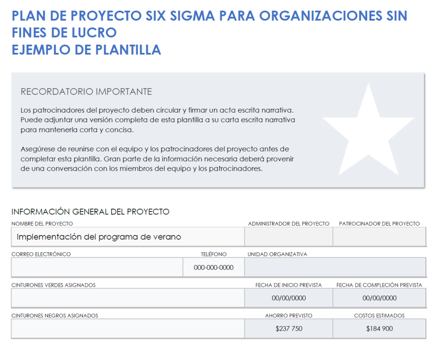 Planes de proyecto y ejemplos de Six Sigma | Smartsheet