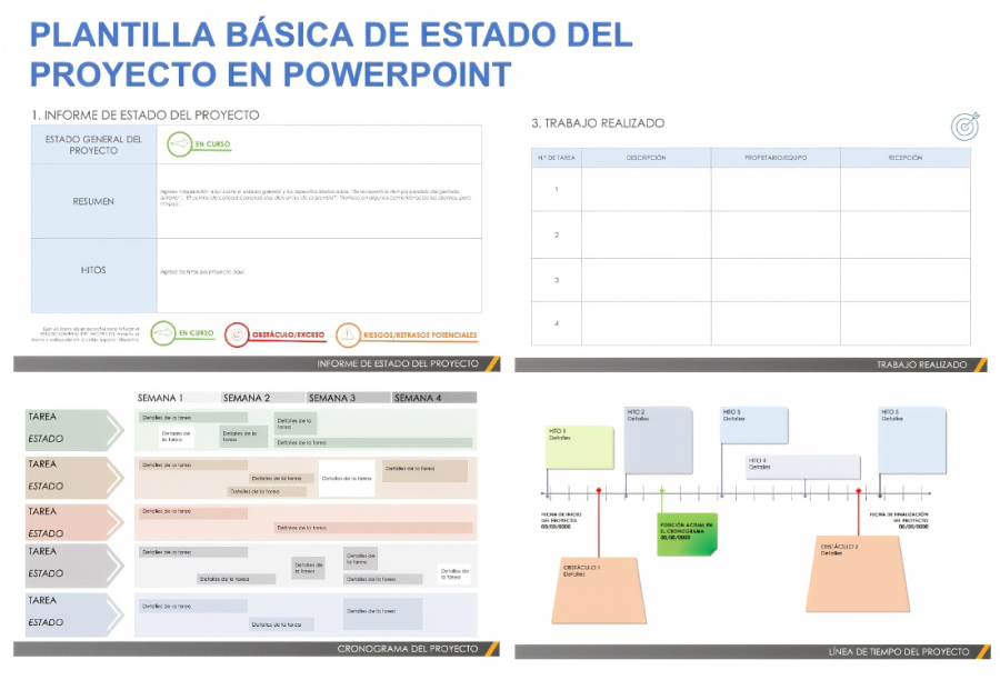 Plantillas gratuitas de estado de proyectos en PowerPoint | Smartsheet