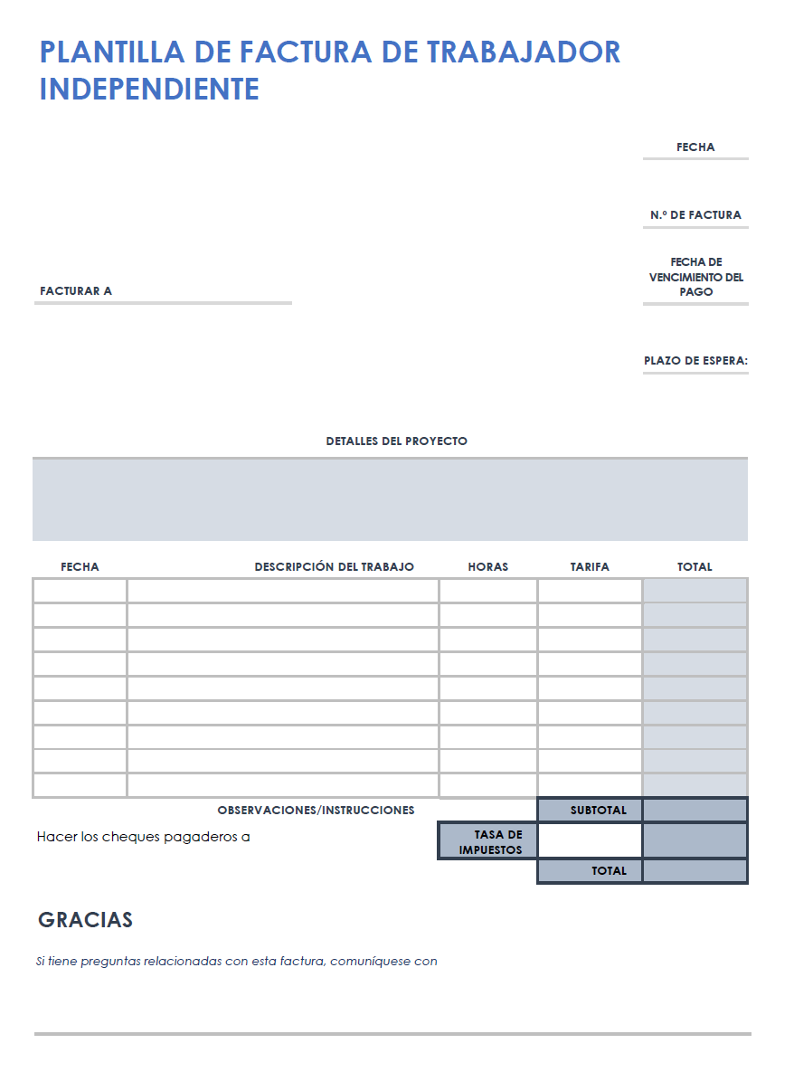 Descargar Plantillas gratuitas de facturas en PDF | Smartsheet