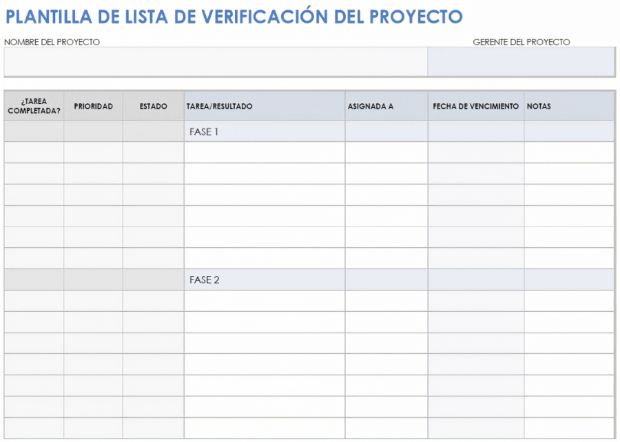 Plantillas gratuitas de gestión de proyectos en PDF | Smartsheet