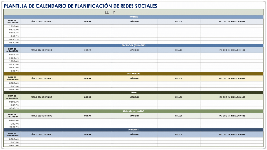 Plantillas gratuitas de plan de marketing en redes sociales | Smartsheet