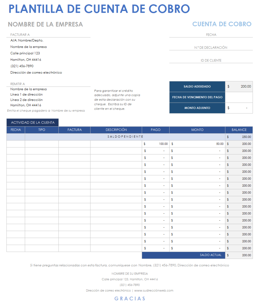 Plantillas de contabilidad gratuitas en Excel
