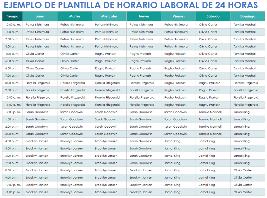 Plantillas de Horarios Gratuitas