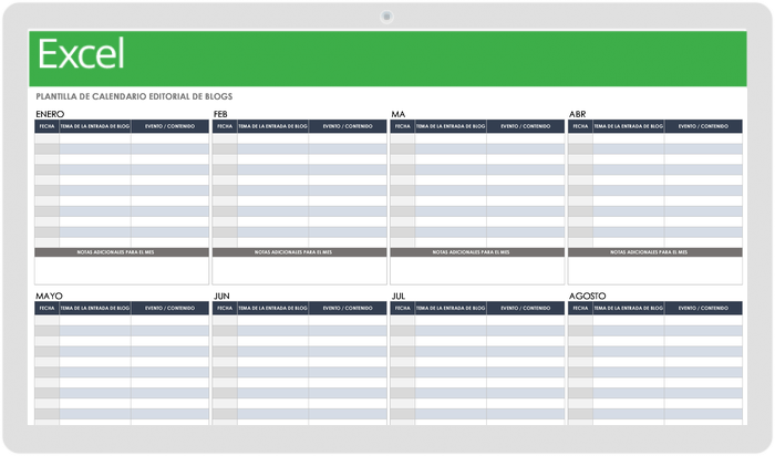 Plantillas gratuitas de calendario editorial | Smartsheet