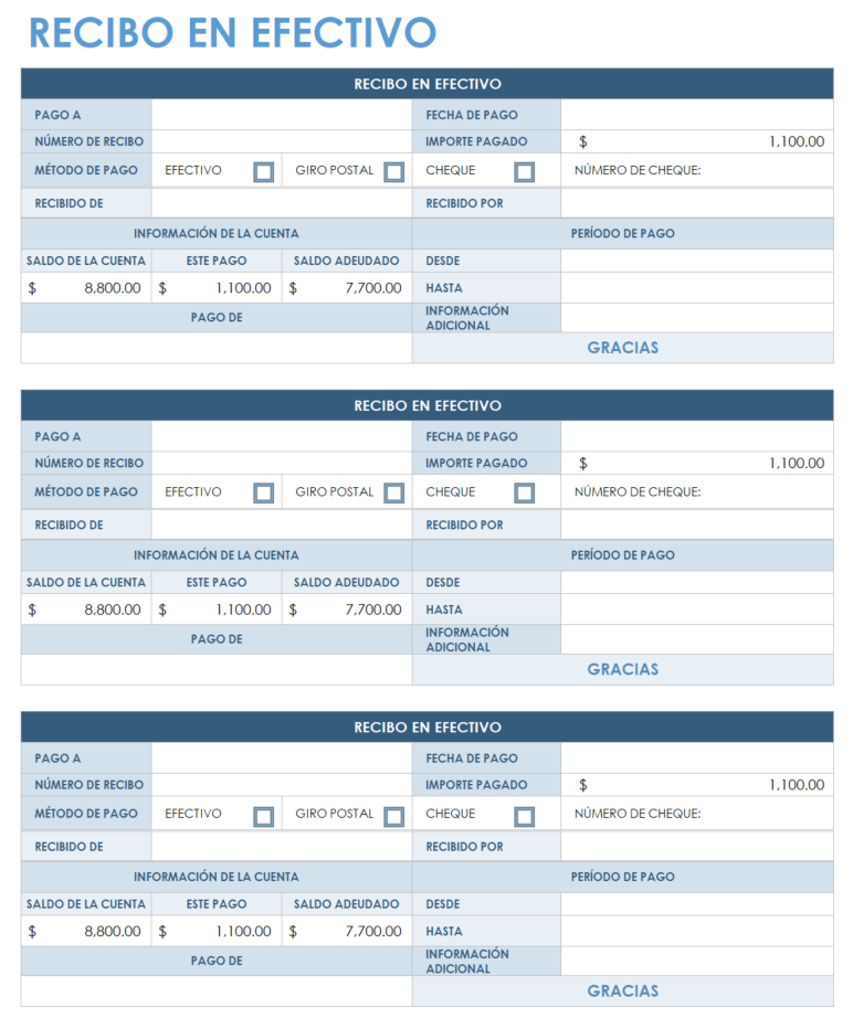 Descargue las plantillas gratuitas de recibo de Excel | Smartsheet