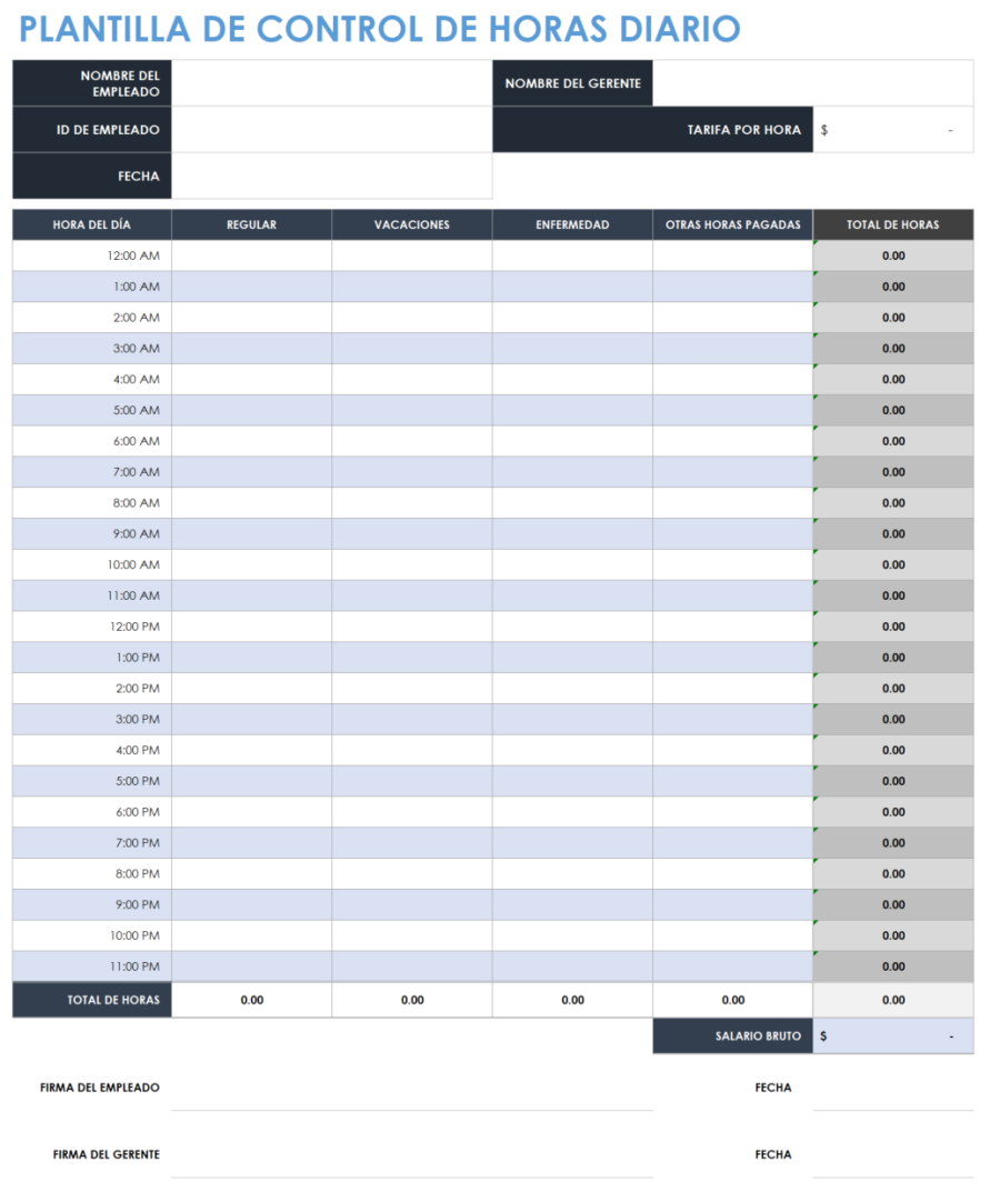 Plantillas de control de horas de Excel gratuitas | Smartsheet