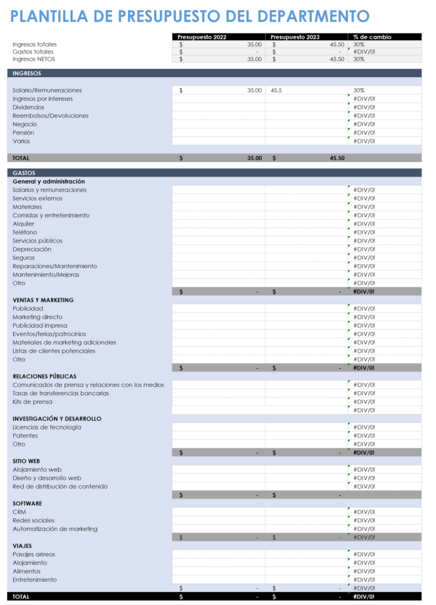 Plantillas gratuitas de presupuesto mensual | Smartsheet