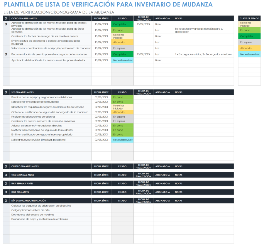Plantillas gratuitas de listas de inventario | Smartsheet