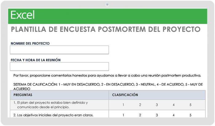 Plantillas gratuitas post mortem de proyectos | Smartsheet