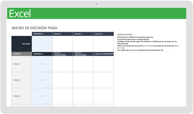 Plantillas gratuitas de matriz de decisiones | Smartsheet