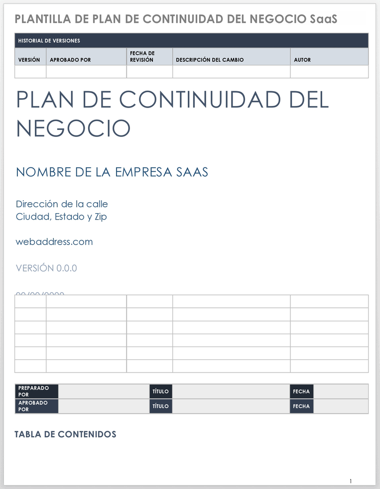 Plantillas gratuitas del Plan de continuidad del negocio | Smartsheet