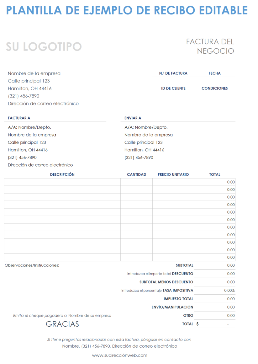 Descargue las plantillas gratuitas de recibo de Excel | Smartsheet