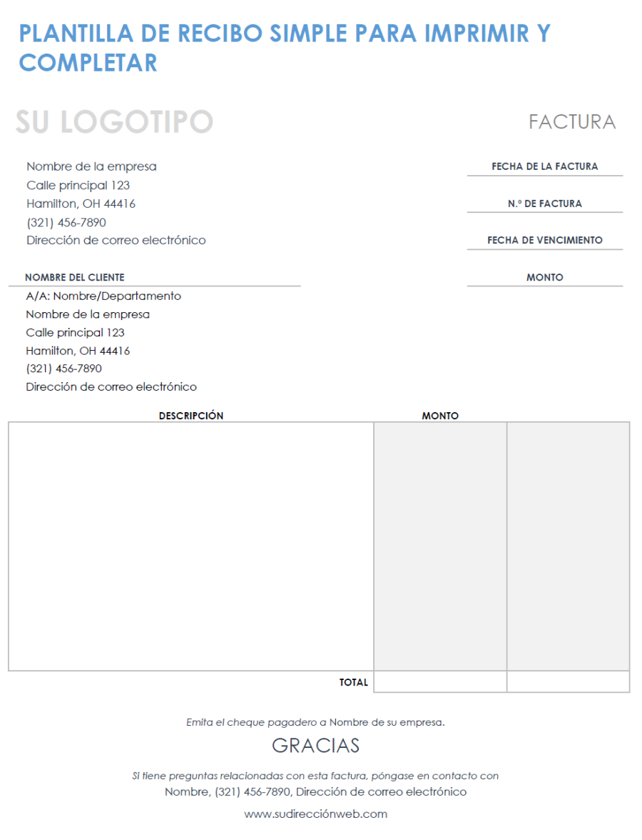Plantillas de recibo gratuitas para Microsoft Word | Smartsheet
