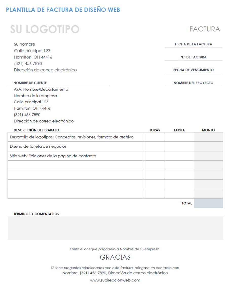 Plantillas gratuitas de facturas de MS Word | Smartsheet